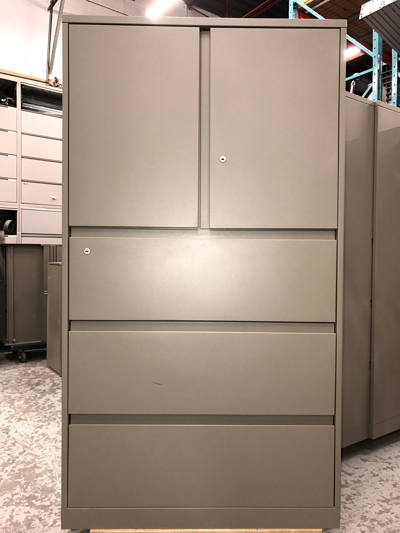 Combination Cabinet Steelcase 900 Series Fieldstone (Army Green)
