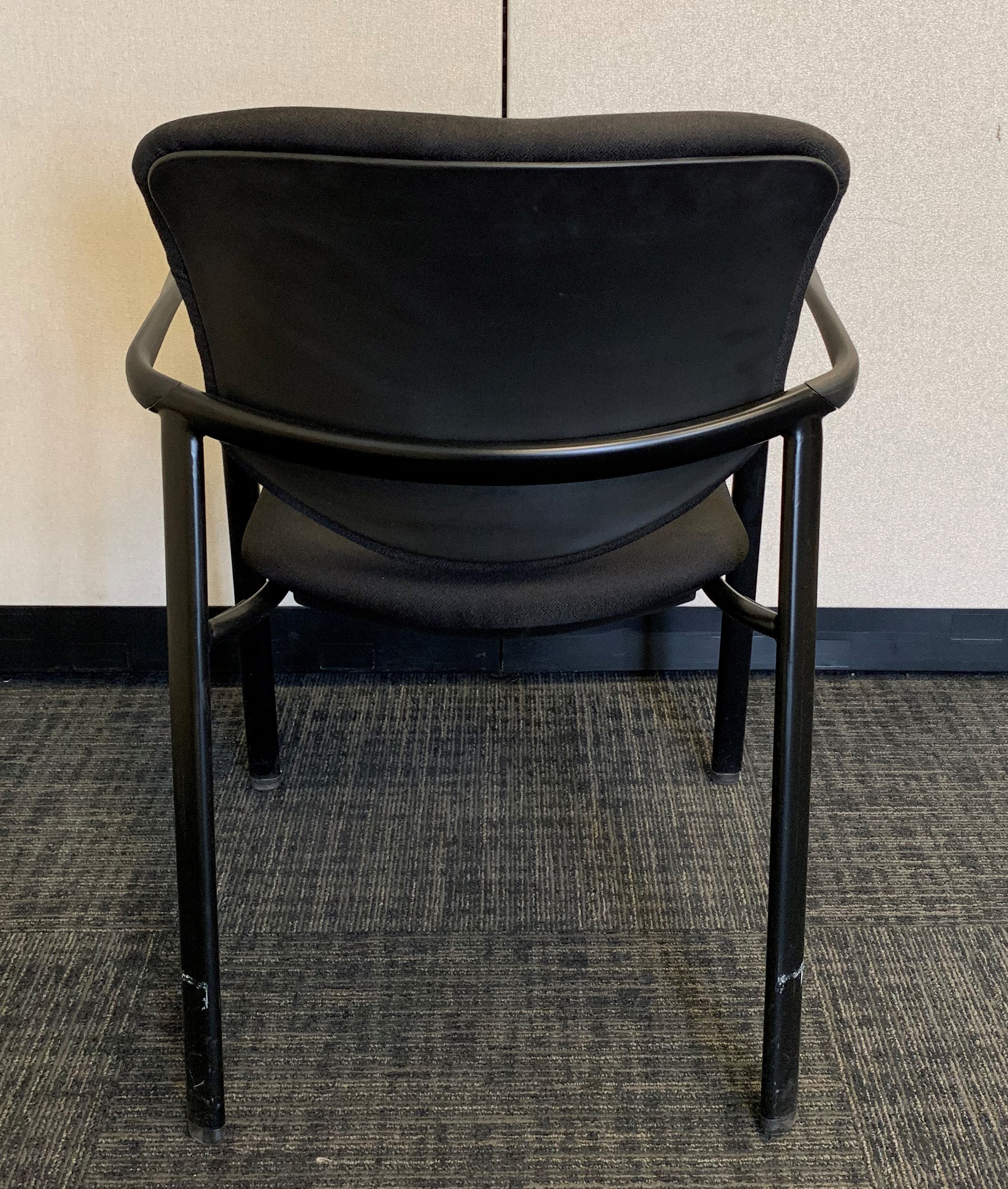 Haworth Improv Visitor Chair Black Frame with Black Fabric