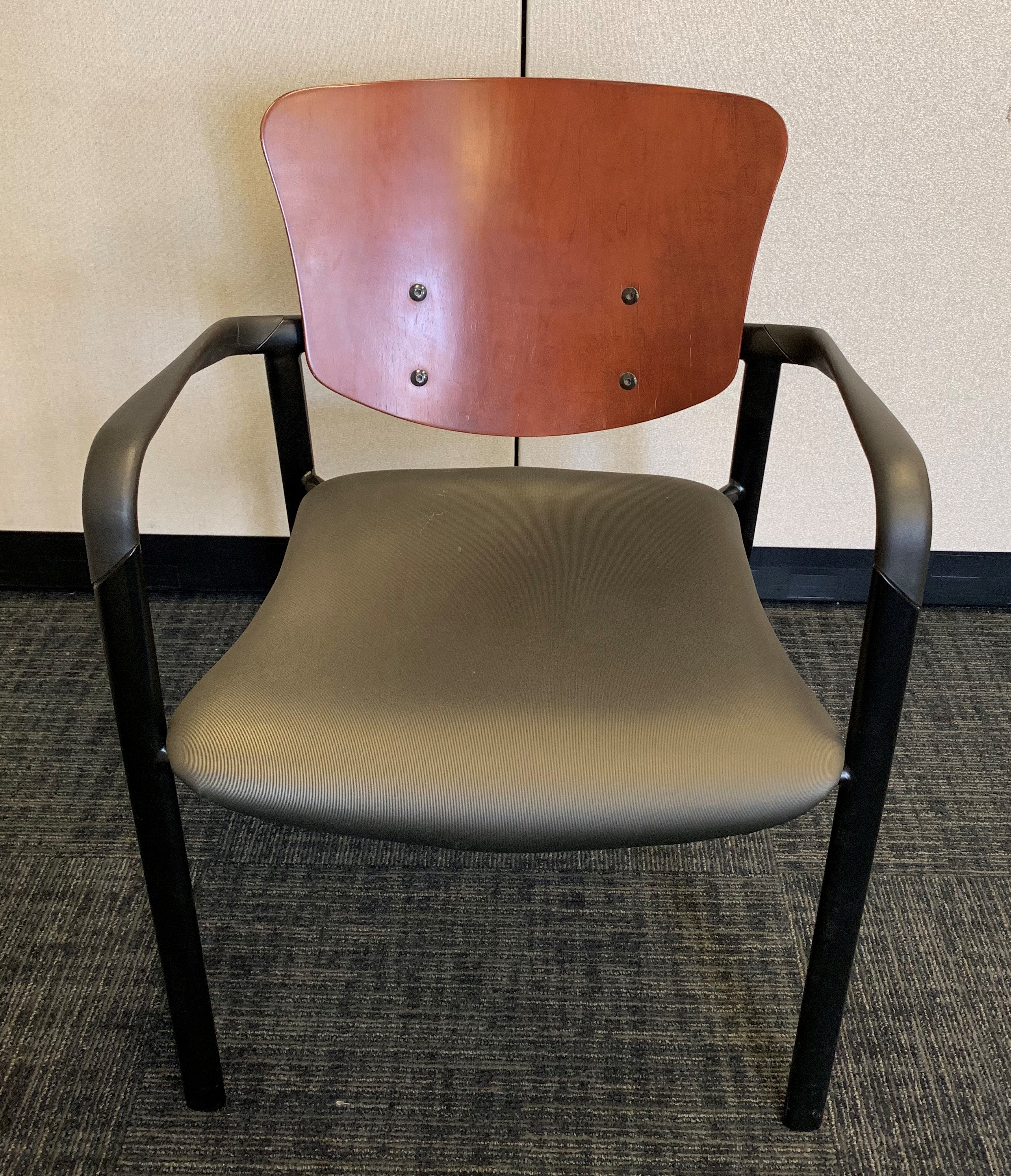 Haworth Improv Visitor Chair Black Frame with Wooden Back